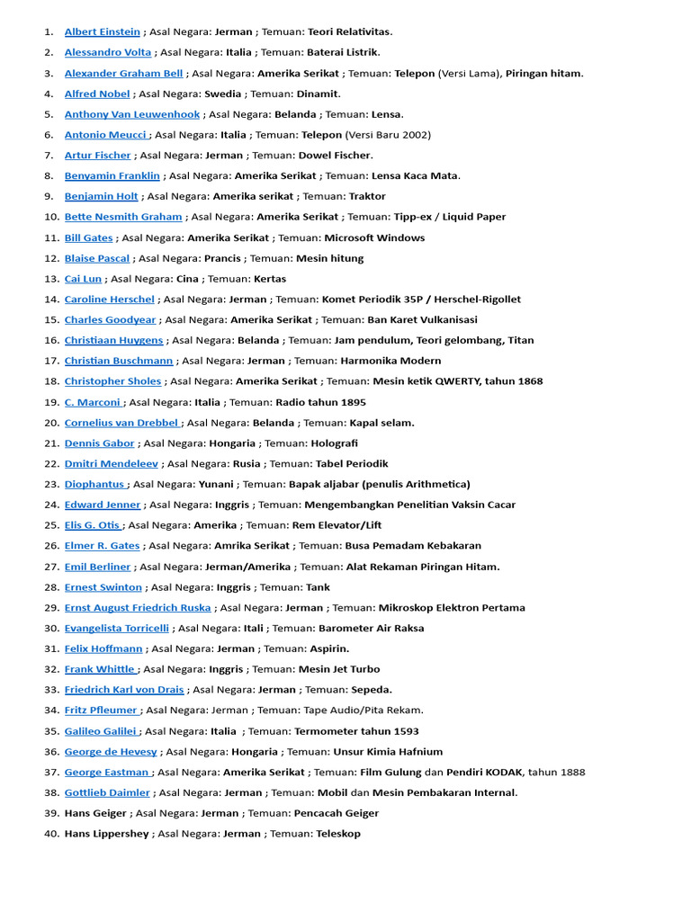 Tokoh Dunia Dan Penemu | PDF | Sejarah