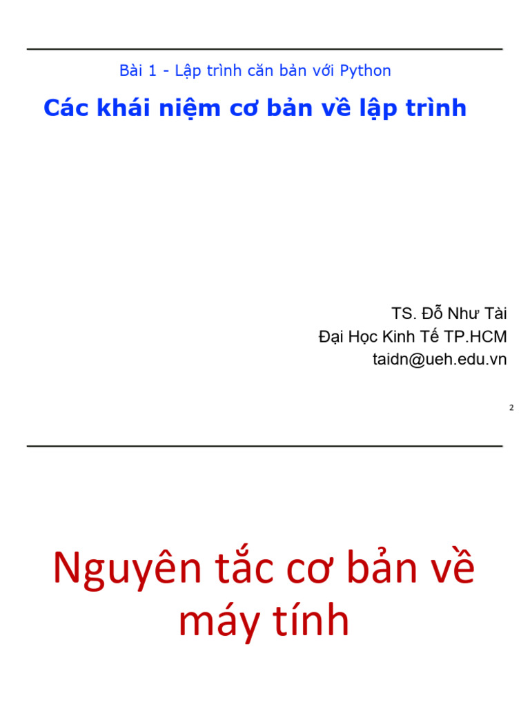 01 Lap Trinh Co Ban Cac Khai Niem Co Ban Ve Lap Trinh v1 | PDF