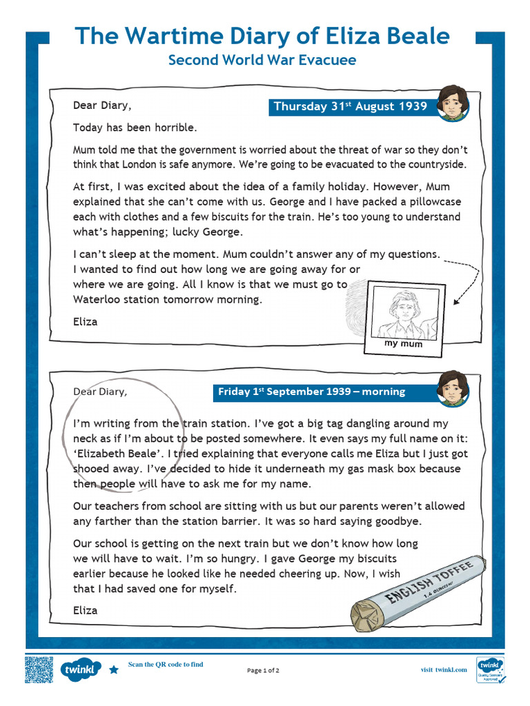 Reading Comprehension DIARY 1 | PDF | Verb