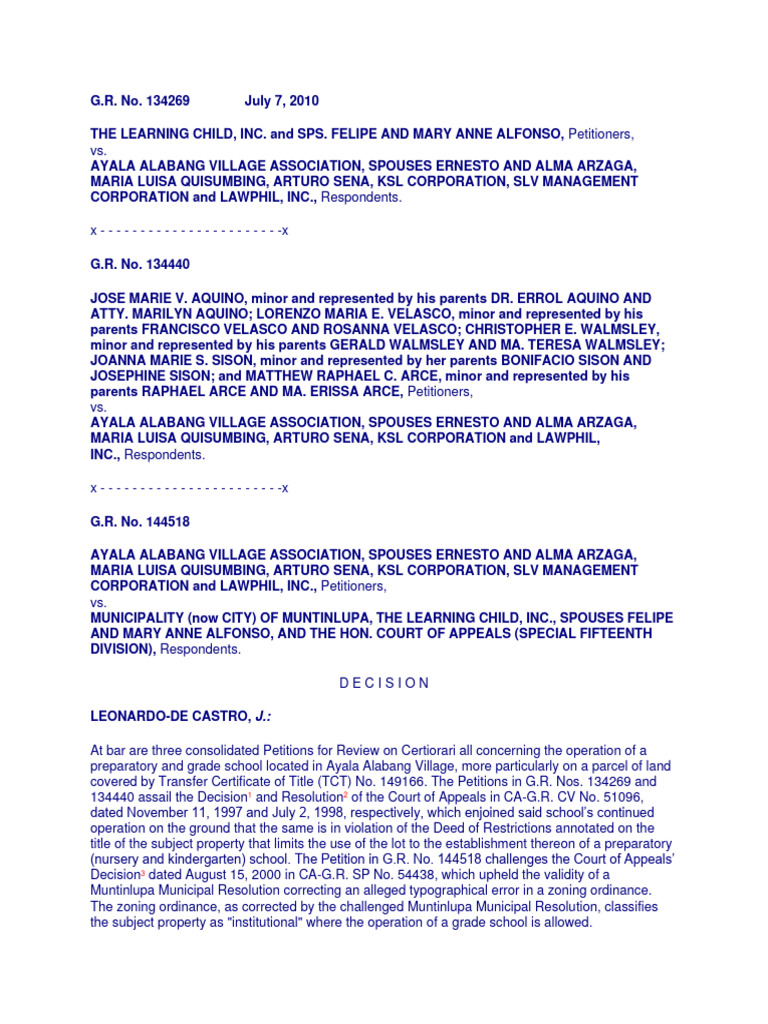 Learning Child VS Ayala | PDF | Lawsuit | Appeal Learning Child VS Ayala | PDF | Lawsuit | Appeal