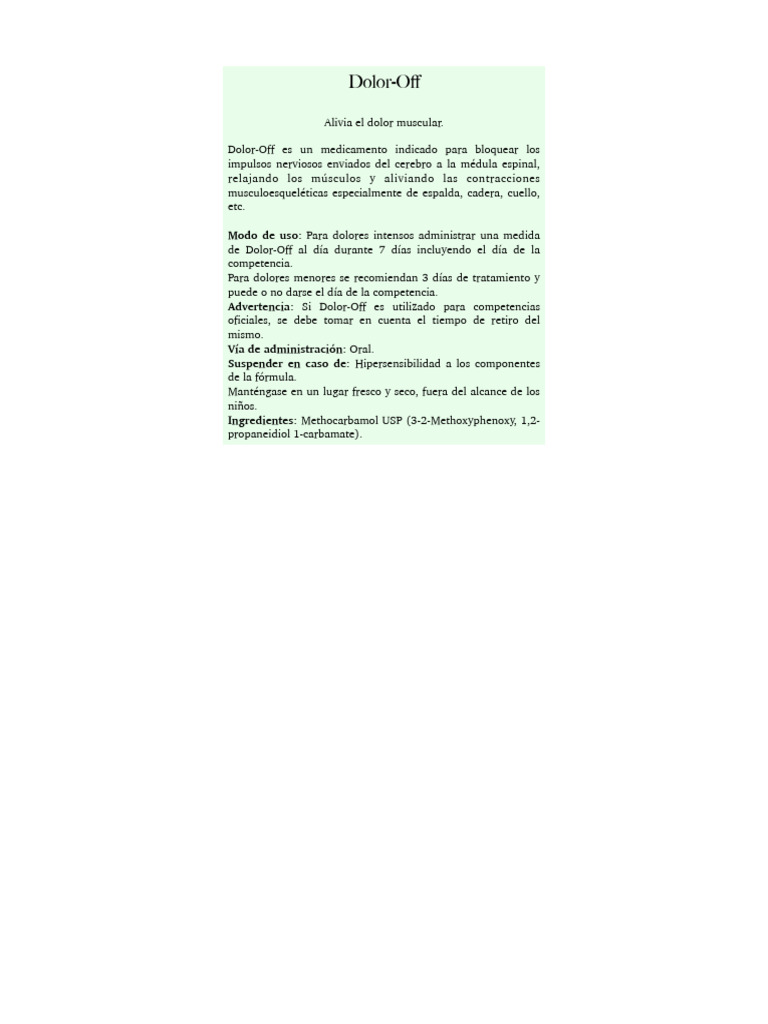 Dolor Off | PDF | Relaciones personales, crianza y desarrollo personal ...
