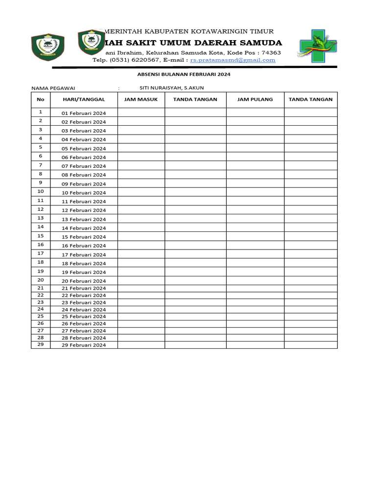 Absensi Manual Ica 2 | PDF