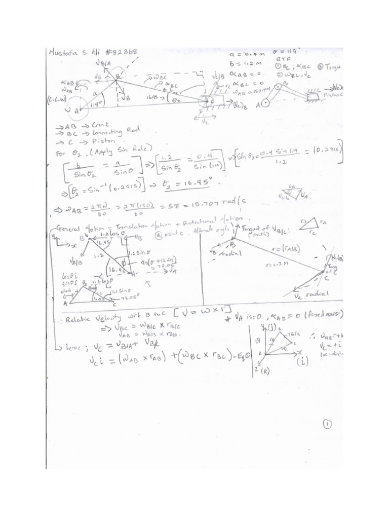 Mustafa Ali #82368 Dynamics Assignment | PDF