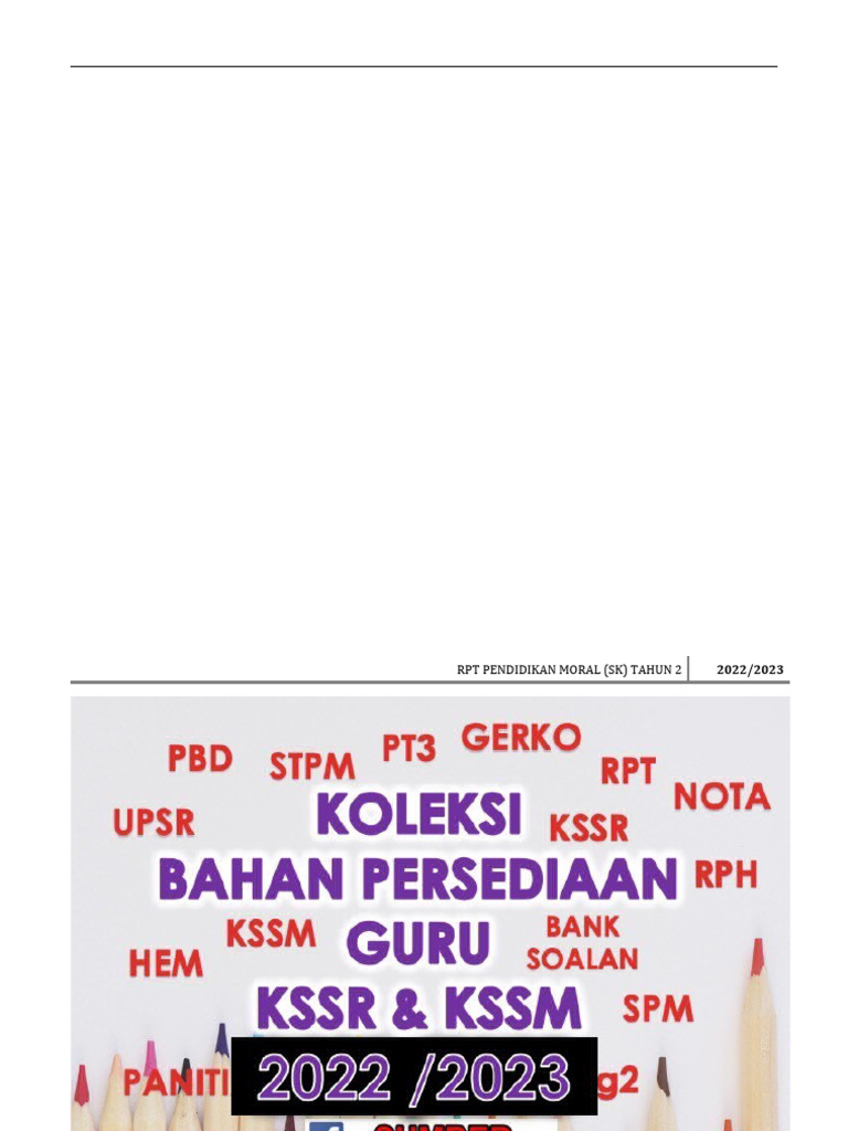 Slot 3 RPT Pend Moral Tahun 2 KSSR Semakan DRAF | PDF