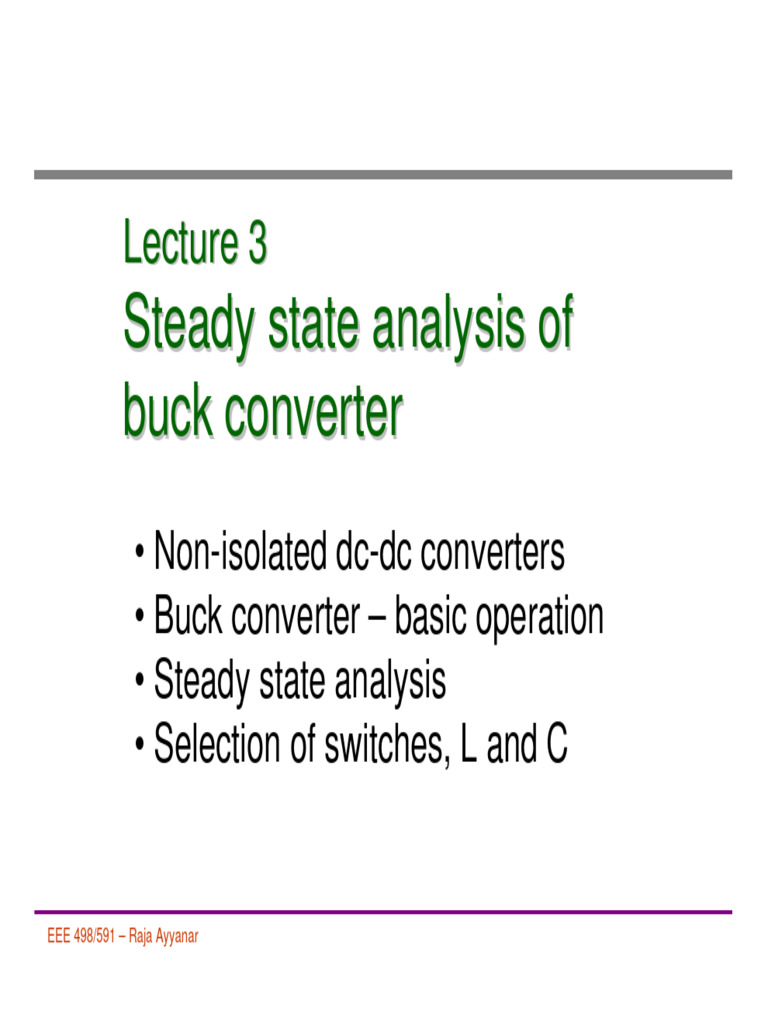 Buck Converter Steady State Analysis | PDF | Electrical Engineering ...