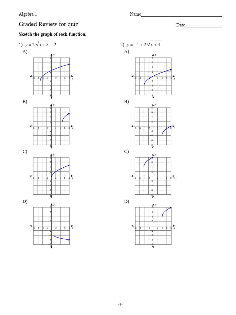 Radicals Review | PDF | Mathematics | Equations