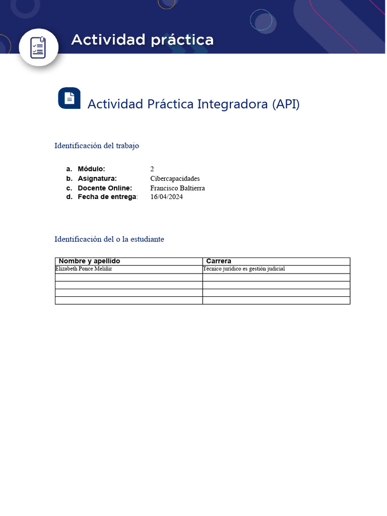 Elizabeth Ponce Cibercapacidades API2 | PDF | Comunicación humana