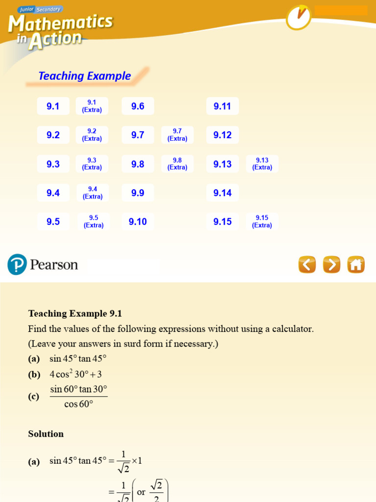 Mathematics in Action Chapter 9 Teaching Examples | PDF | Trigonometric Functions | Complex Analysis