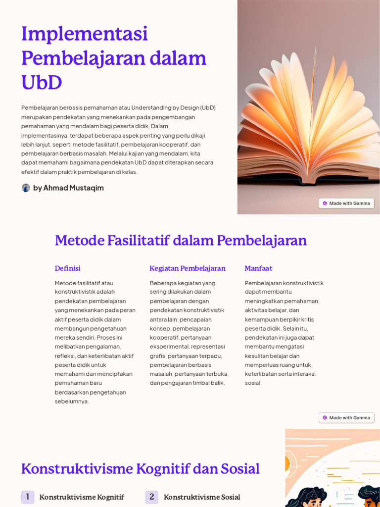 Implementasi Pembelajaran Dalam UbD | PDF | Karier & Perkembangan
