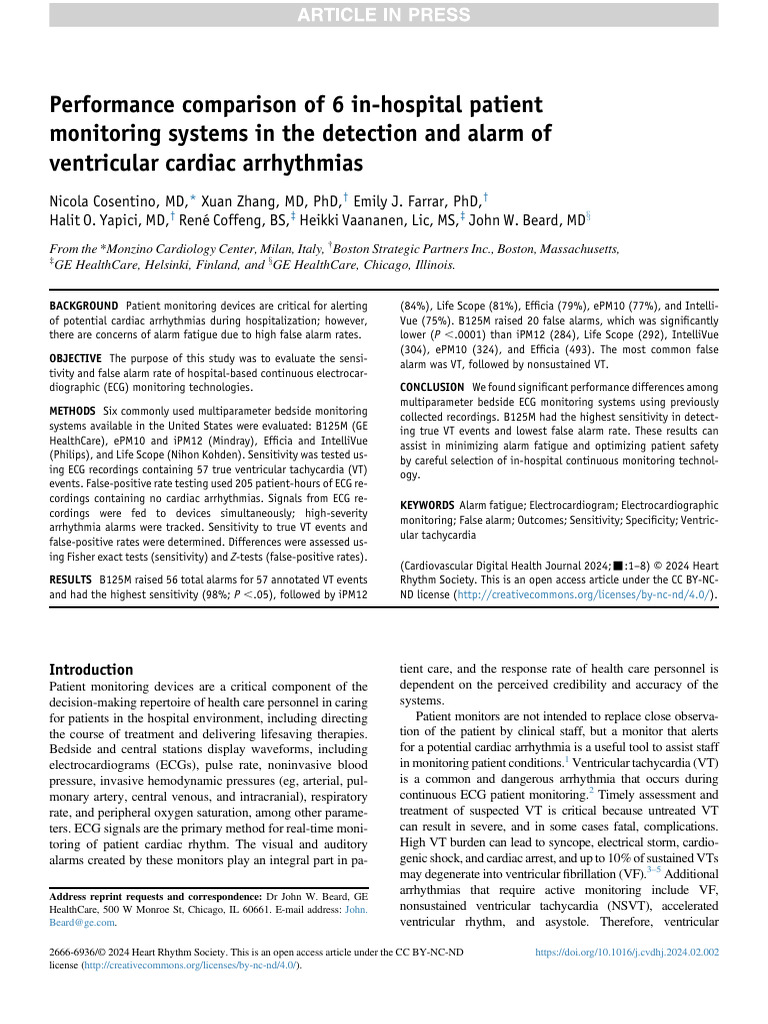 03 Performance Comparison of 6 In-Hospital Patient Monitoring Systems ...