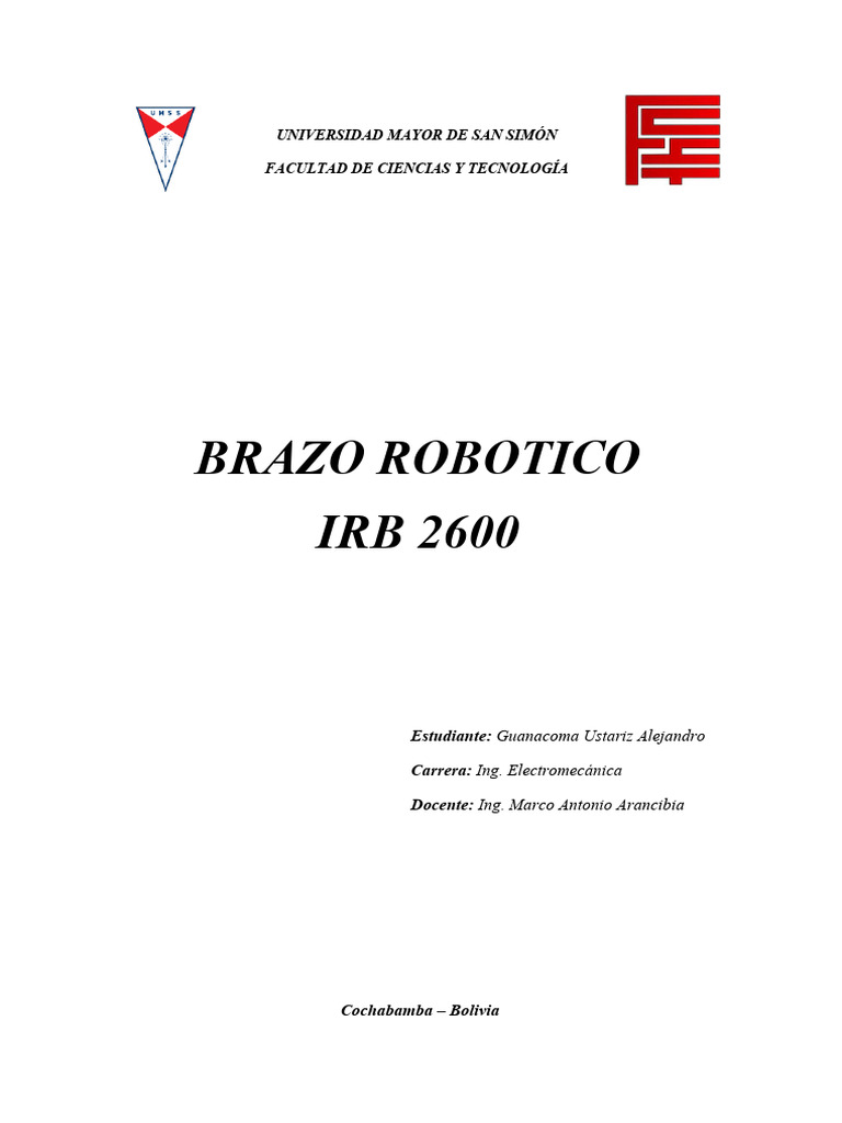 Informe Robo Brazo | PDF | Matemáticas | Movimiento (física)