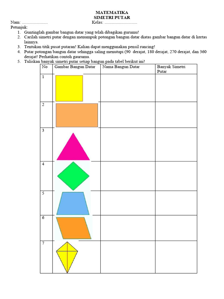 Simetri Putar Kelas 3 | PDF