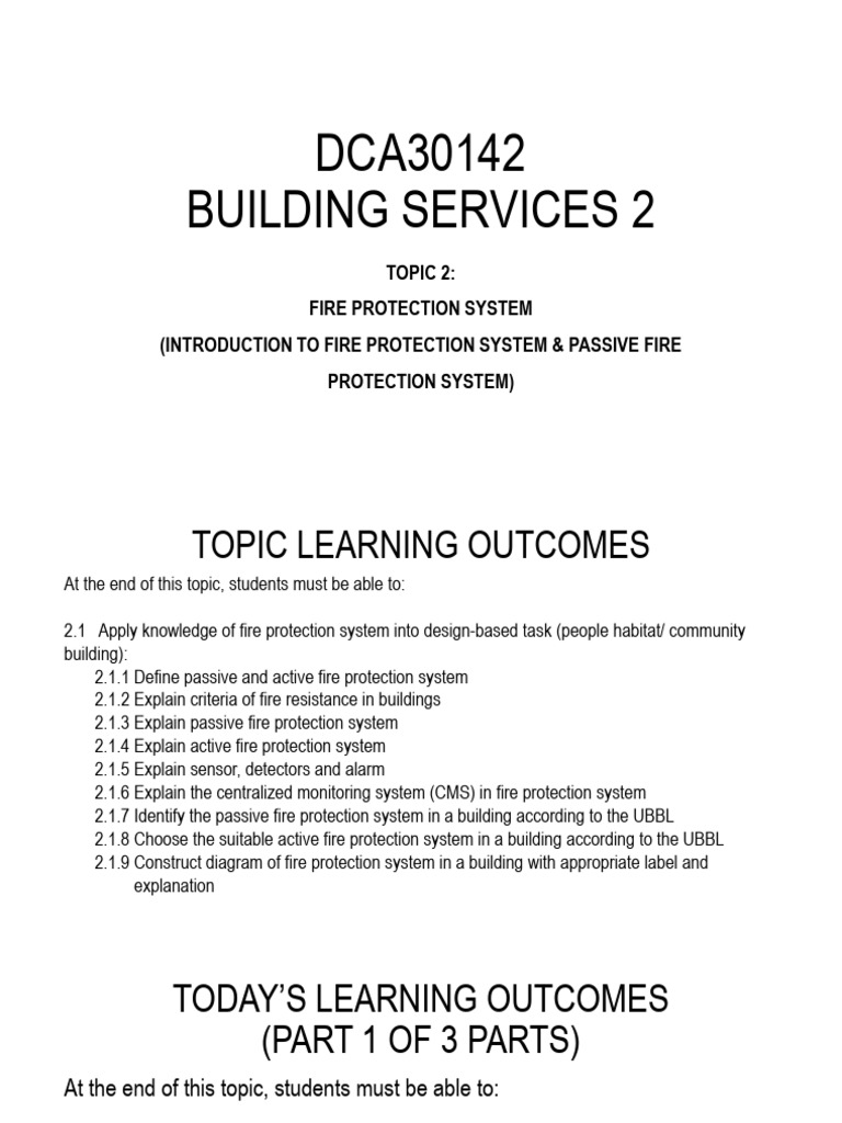 TOPIC 2 PART 1 INTRODUCTION TO FIRE PROTECTION SYSTEM | PDF ... TOPIC 2 PART 1 INTRODUCTION TO FIRE PROTECTION SYSTEM | PDF ...