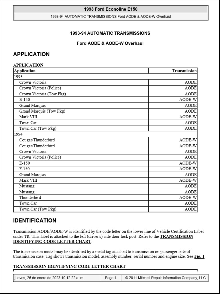 Aode Aode W | PDF | Manual Transmission | Clutch
