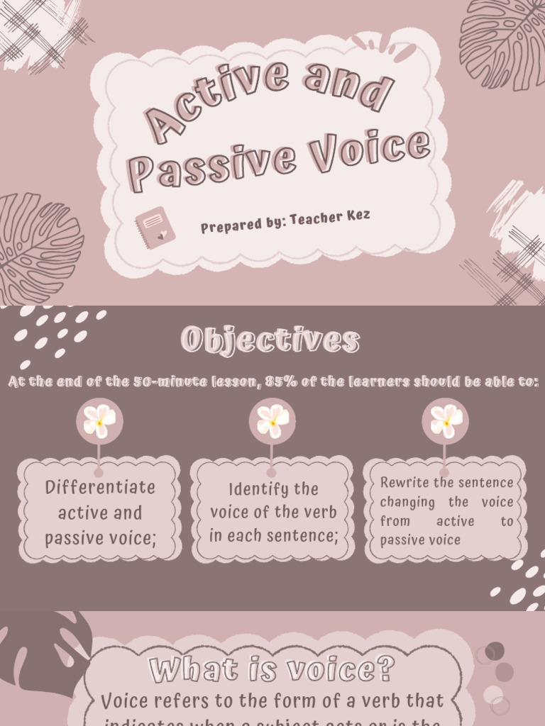 Understanding Active and Passive Voice | PDF | Verb | Perfect (Grammar)