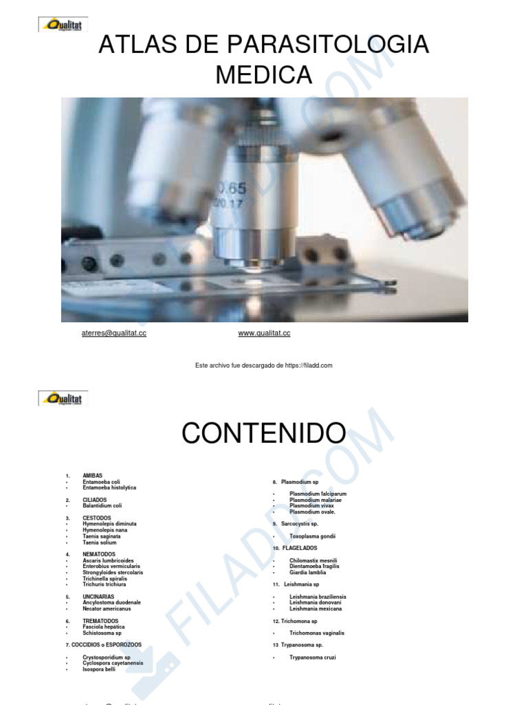 atlas parasitologia | PDF | Parasitología | Microbiología
