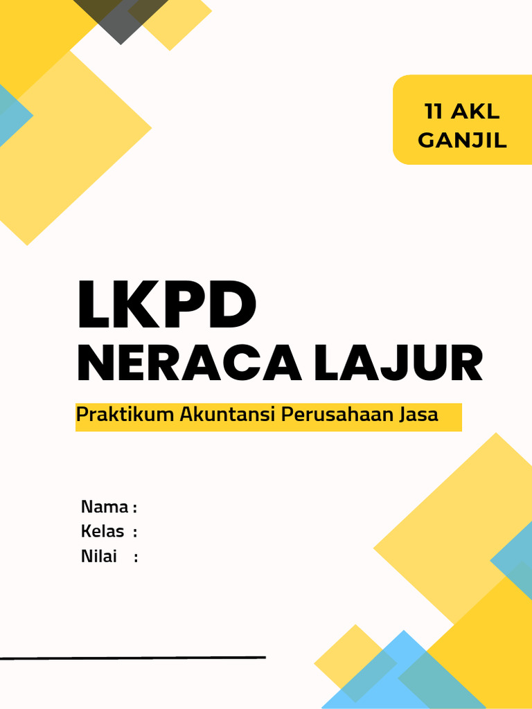 Neraca Lajur Akuntansi Perusahaan Jasa | PDF