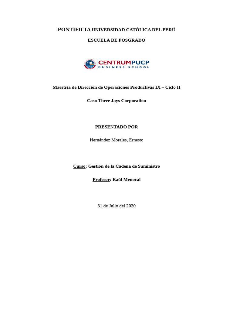 Caso Three Jays Ernesto Hern Ndez | PDF | Business | Marketing