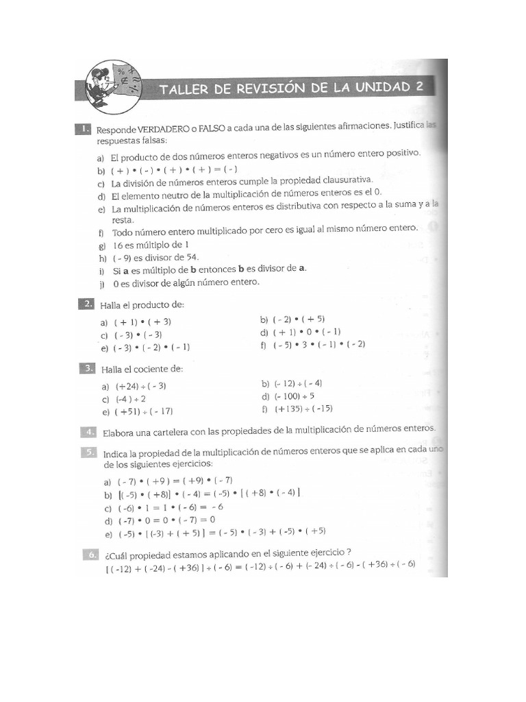 Taller Unidad 2 Grado 7 | PDF