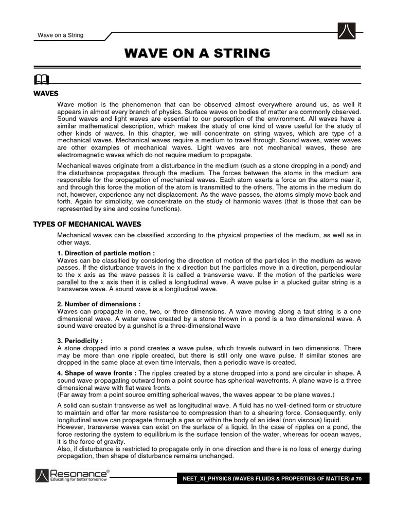 String Waves | PDF | Waves | Wavelength