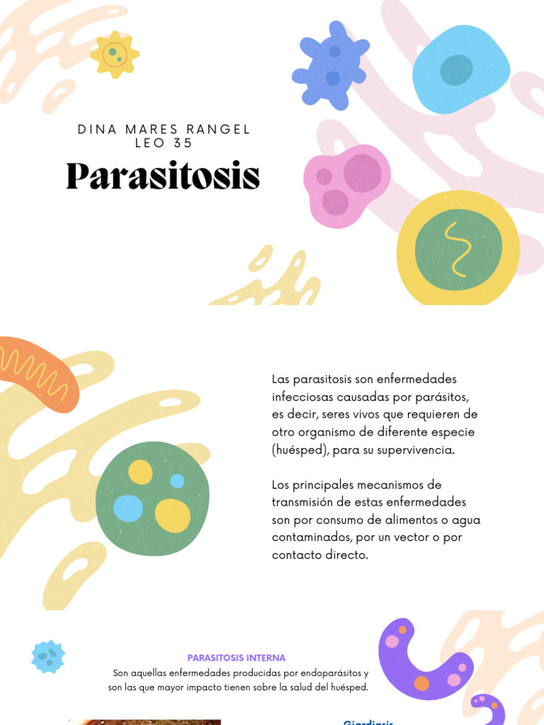 Parasitosis. Dina Mares | PDF | Diarrea | Enfermedades y trastornos