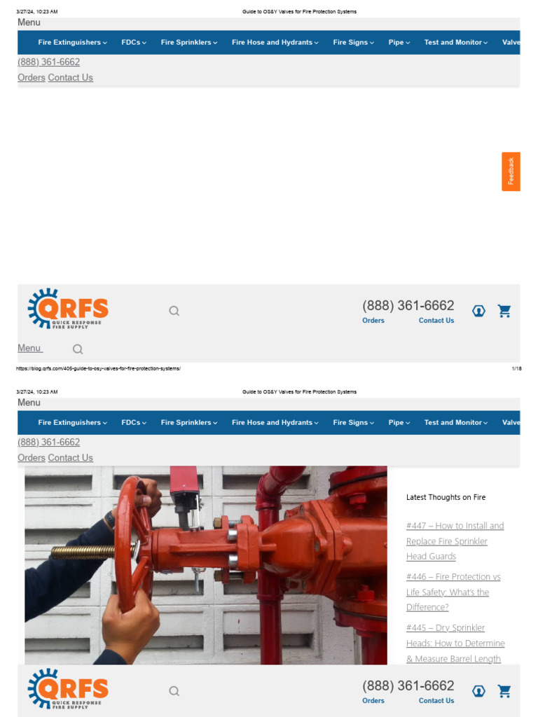 Guide To OS&Y Valves For Fire Protection Systems | PDF | Fire Sprinkler ...