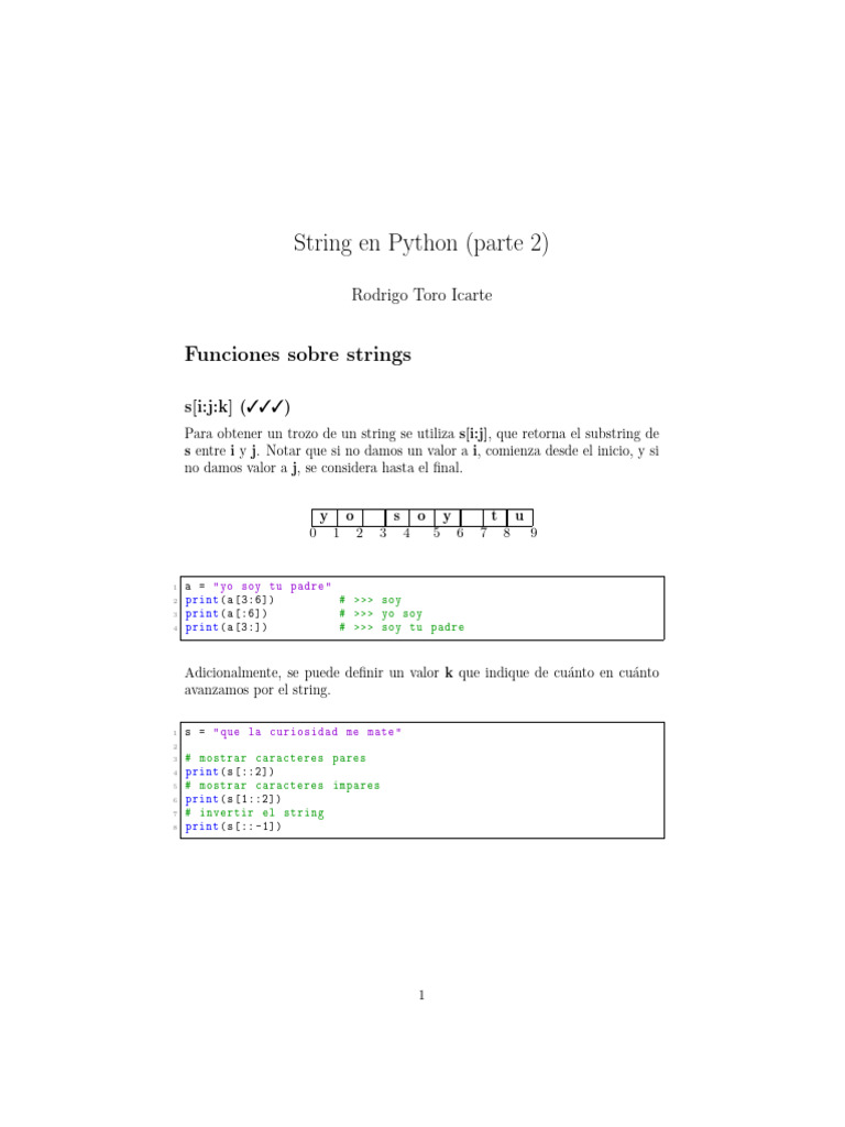 Practicas Metodos Strings - 2 | PDF | Notación | Lingüística