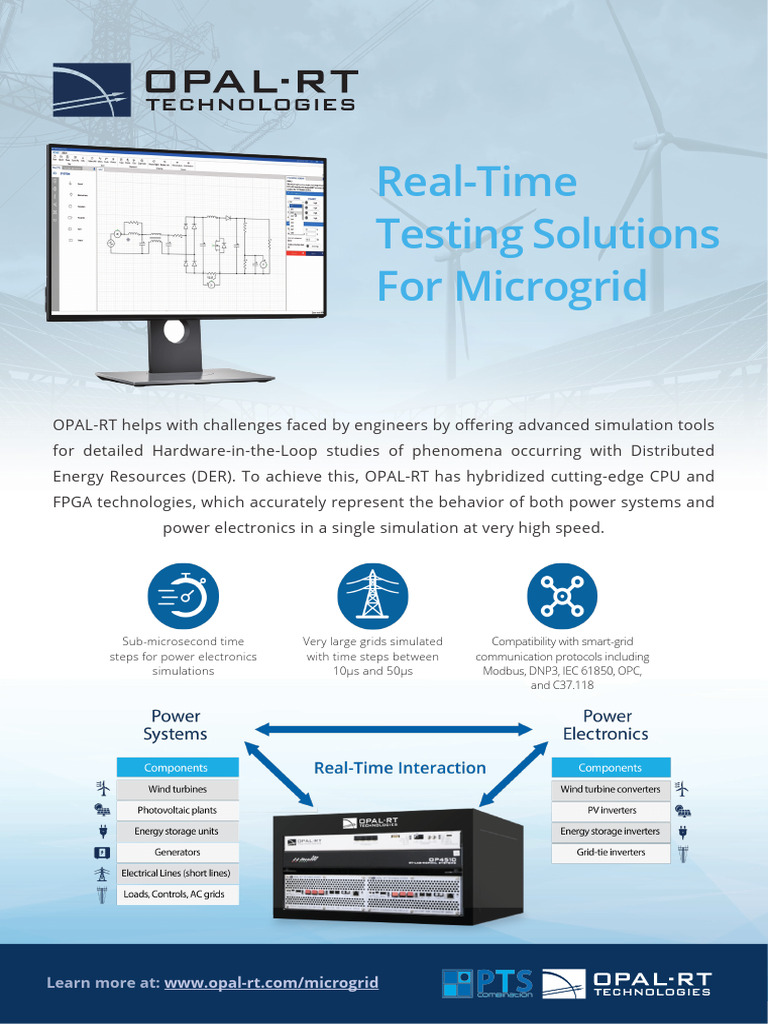 PTS - OPAL RT Testing Solutions For Microgrid | PDF | Simulation ...
