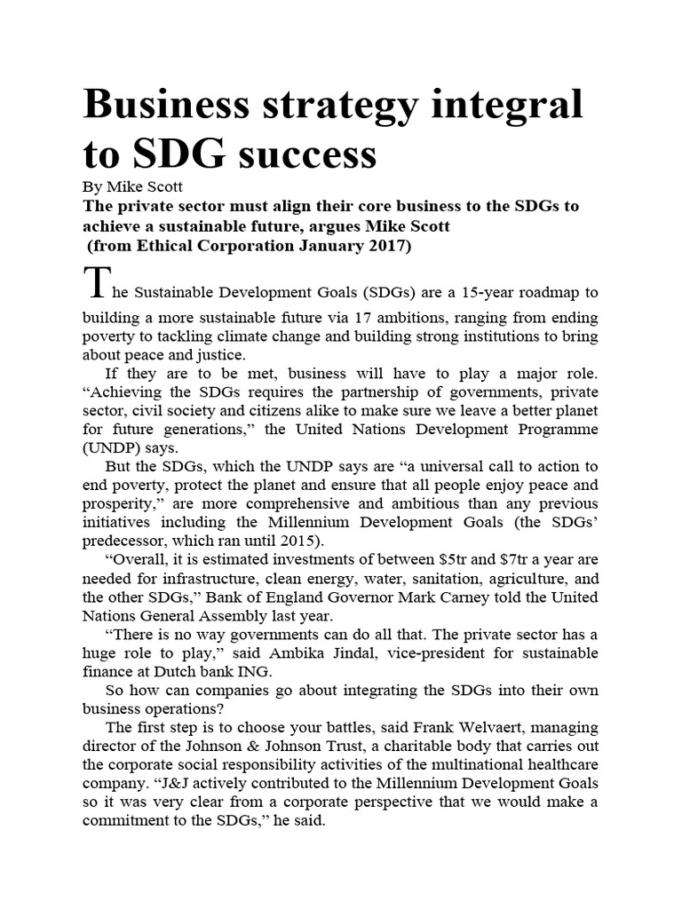 Week 2 Seminar 2 Activity Sheet - How To Integrate SD Goals Into ...