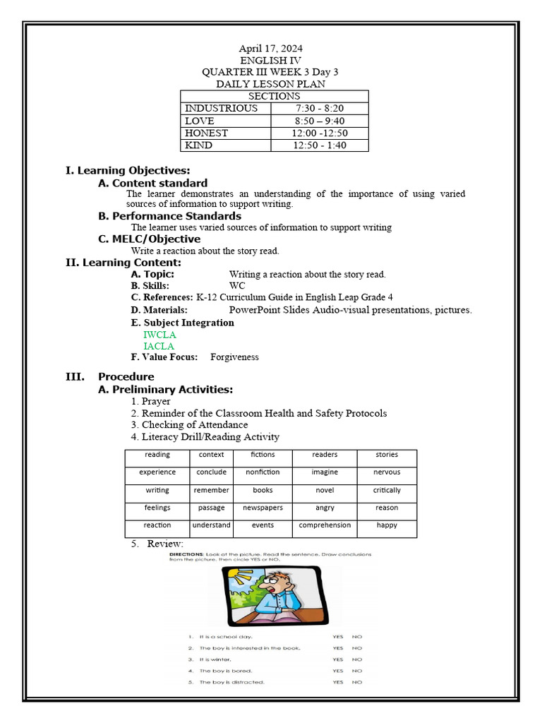 DLP English q4 Week3 d3 | Download Free PDF | Learning | Behavior Modification