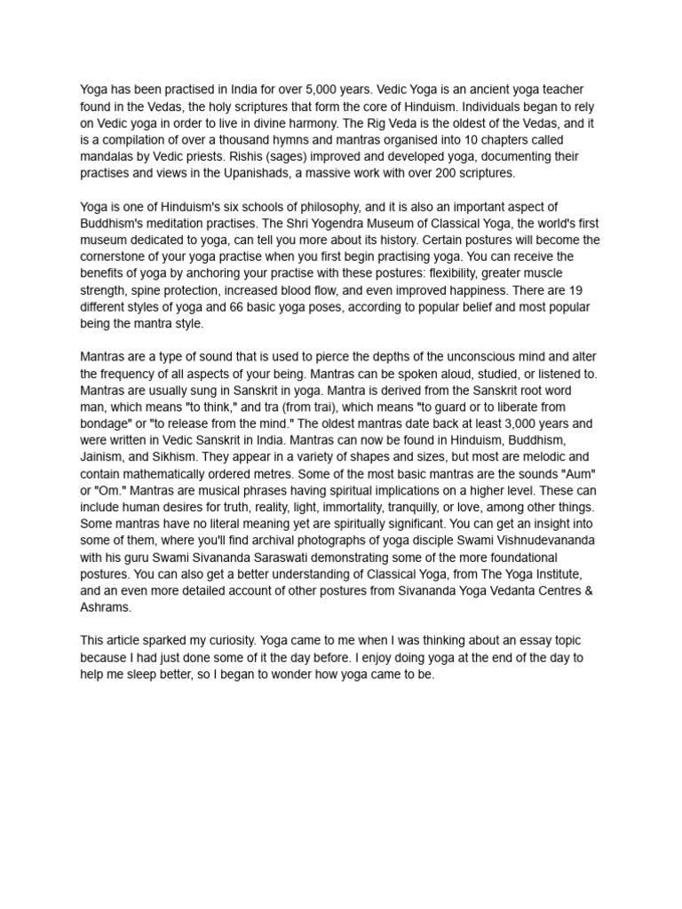 PE Assignment #1 | PDF | Yoga | Mantra