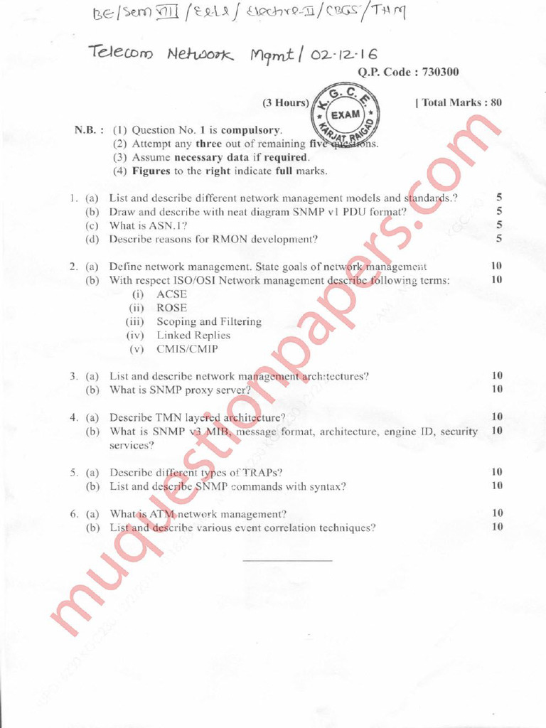 Be-Extc Sem8 TNM Dec16 | PDF