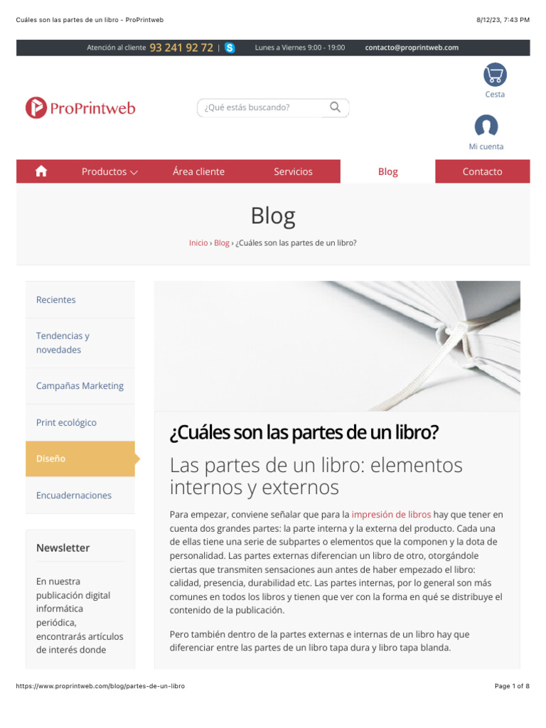 Partes de un Libro: Guía Completa | PDF | Libros | Bibliografía