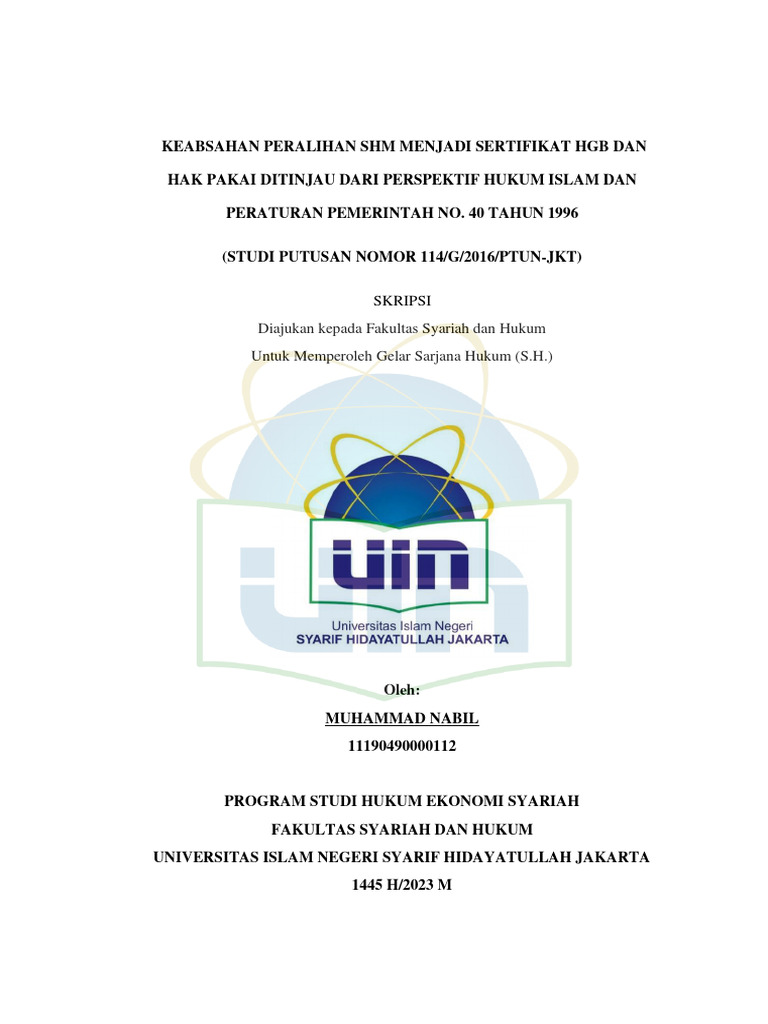 Tulisan Hukum Keabsahan Peralihan SHM Menjadi SHGB Berdasar PP 40 Tahun ...