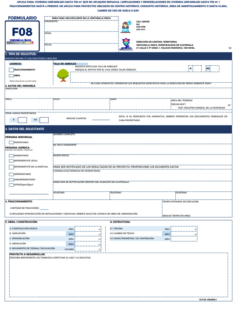 Formulario F08 V5-2 | PDF