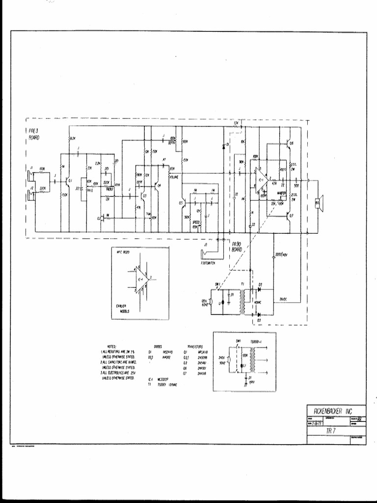Rickenbacker TR7 Schematic | PDF