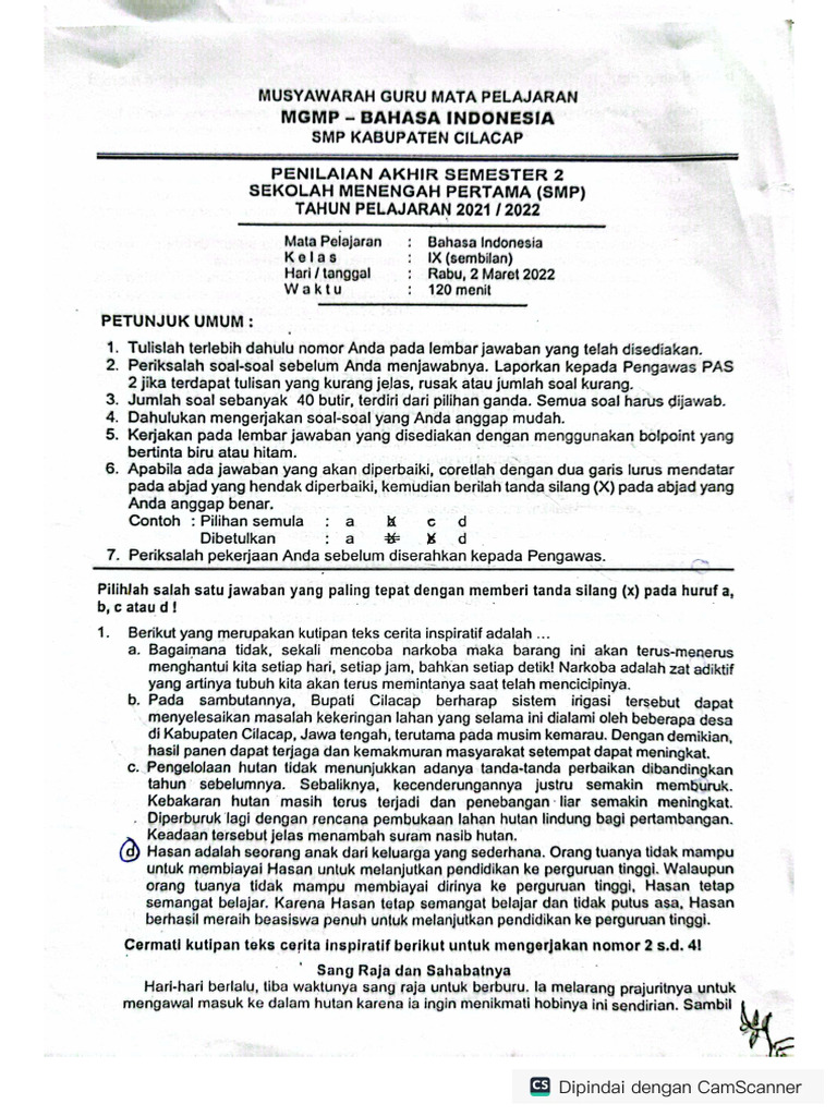 PAS 2 B. Indo 21-22 | PDF