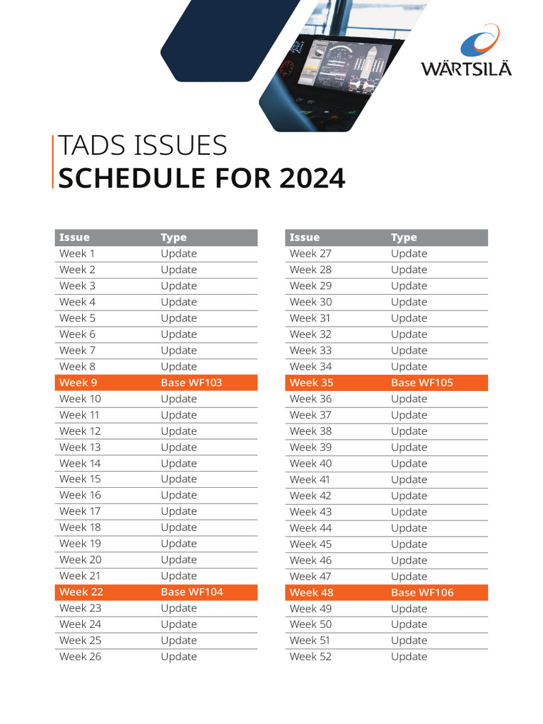 TADS_Issues_Schedule_for_2024 | PDF