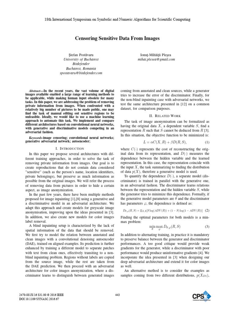 Image Anonymization Using AI | PDF | Artificial Neural Network ...