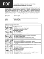 Team Contribution Statement Template | PDF