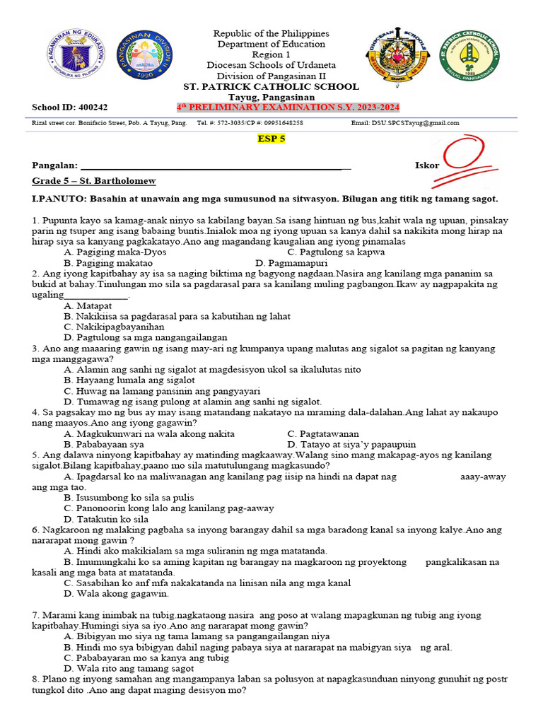 4th Prelim - 031544 | PDF