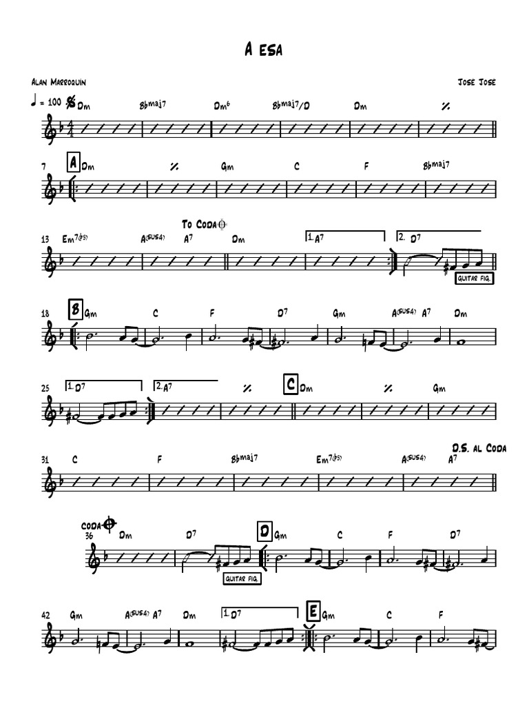 A esa - Partitura completa | PDF