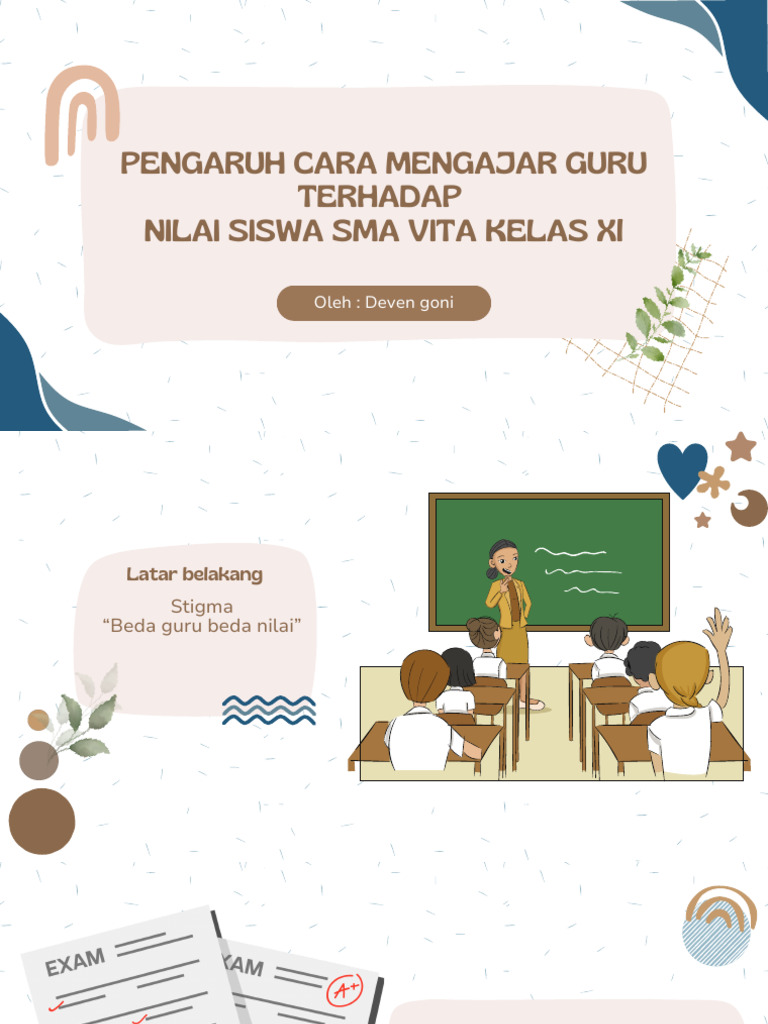 Coklat Dan Putih Biru Kreatif Estetik Slide Presentasi | PDF