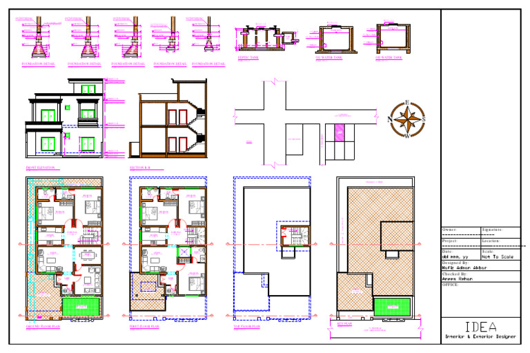 Submission Drawing of 35' X 65' House On 30" X 20" Paper | Download ...