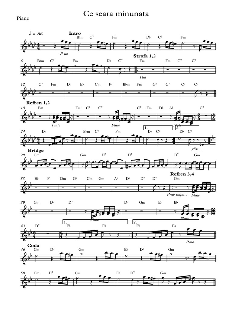 Ce Seara Minunata Piano FM | PDF