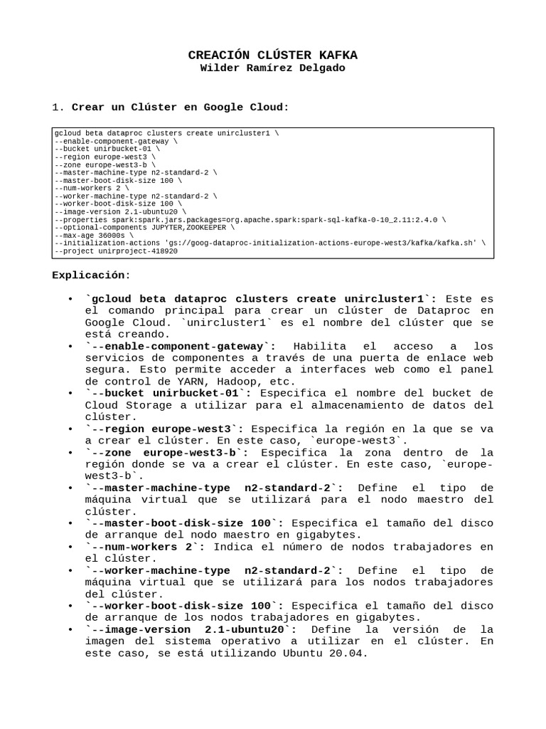Creacion Cluster KAFKA-3 | PDF | Grupo de computadoras | Distribución de Linux