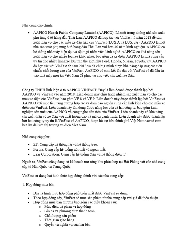 VINFAST VỎ XE | PDF