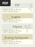 Grade 4 Notebook Sample Philippines | PDF | Language Arts & Discipline