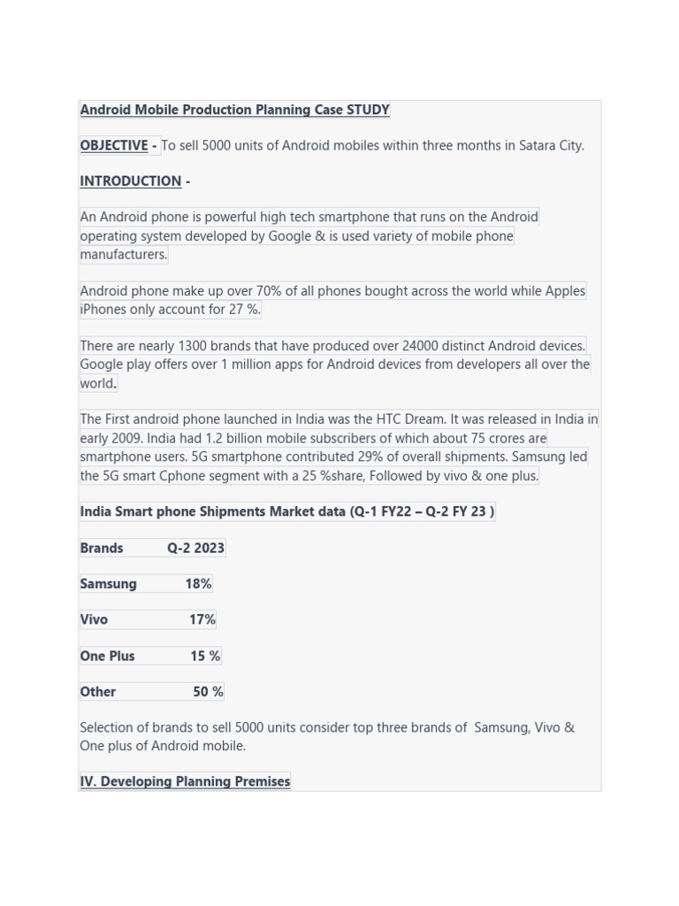 Report 1 | PDF | Smartphone | Android (Operating System)