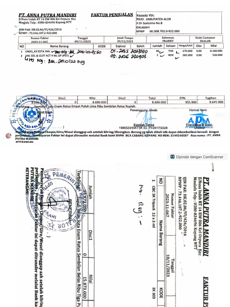 Faktur APM Hutang Lab 2023 | PDF